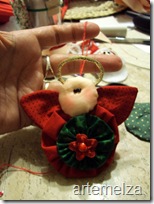 ARTEMELZA - Arte e Artesanato: Fuxico – anjinho para enfeitar árvore ...